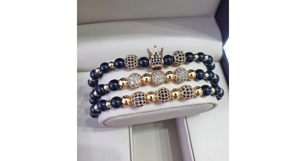 Set 3 bratari unisex modele deosebite cu margele si forme cu pietricele ...